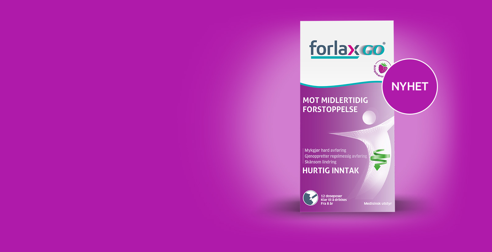 ForlaxGo® behandler symptomer på midlertidig forstoppelse